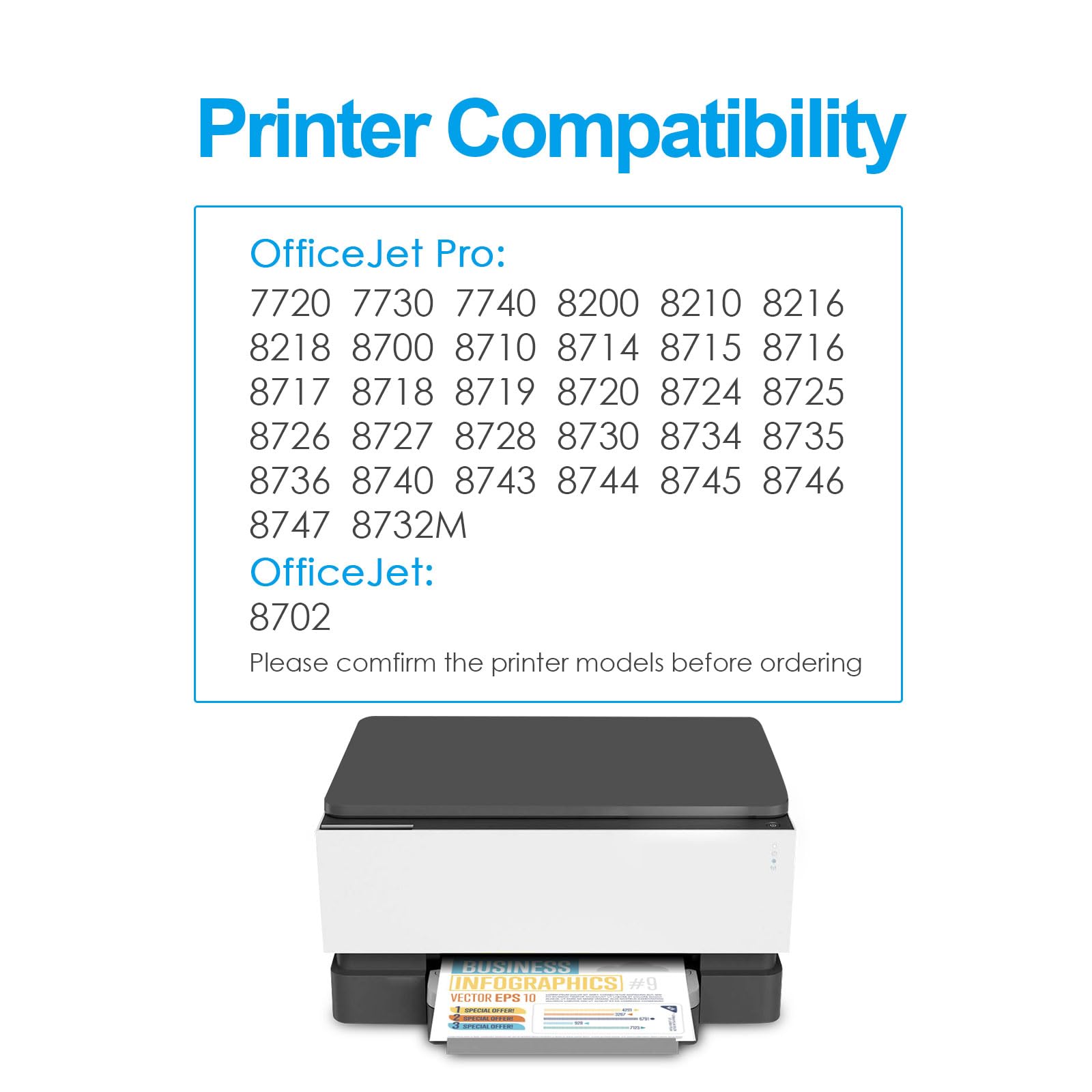 Galada Remanufactured 952Xl Ink Cartridges Combo Pack Replacement for Hp Ink 952Xl Black and Color Combo Pack Compatible with Hp OfficeJet Pro 8710 8715 8720 8210 7740 7720 7730 8725 8730 8740 Printer