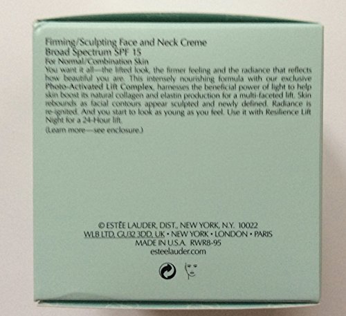 Estee Lauder Resilience Lift Firming/Sculpting Face and Neck Creme SPF 15 Normal/Combination Skin, 1 oz