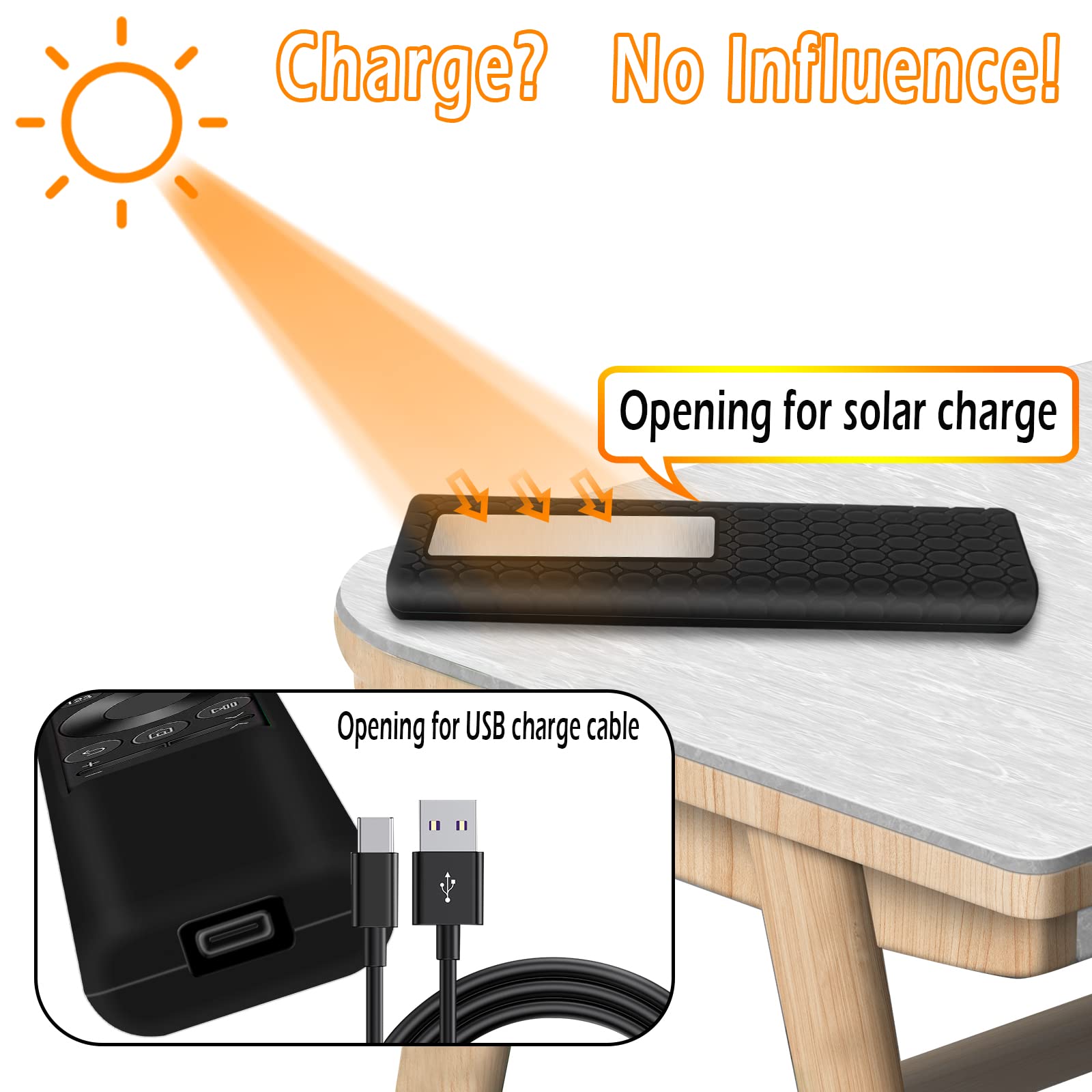 Moikuu Remote Cover for Samsung Smart TV Solar Remote, Slicone Case for BN59-01357 BN59-01311 BN59-01363, Protective Remote Sleeve Classic Black with Opening for Solar Charge USB Cable and Earphone