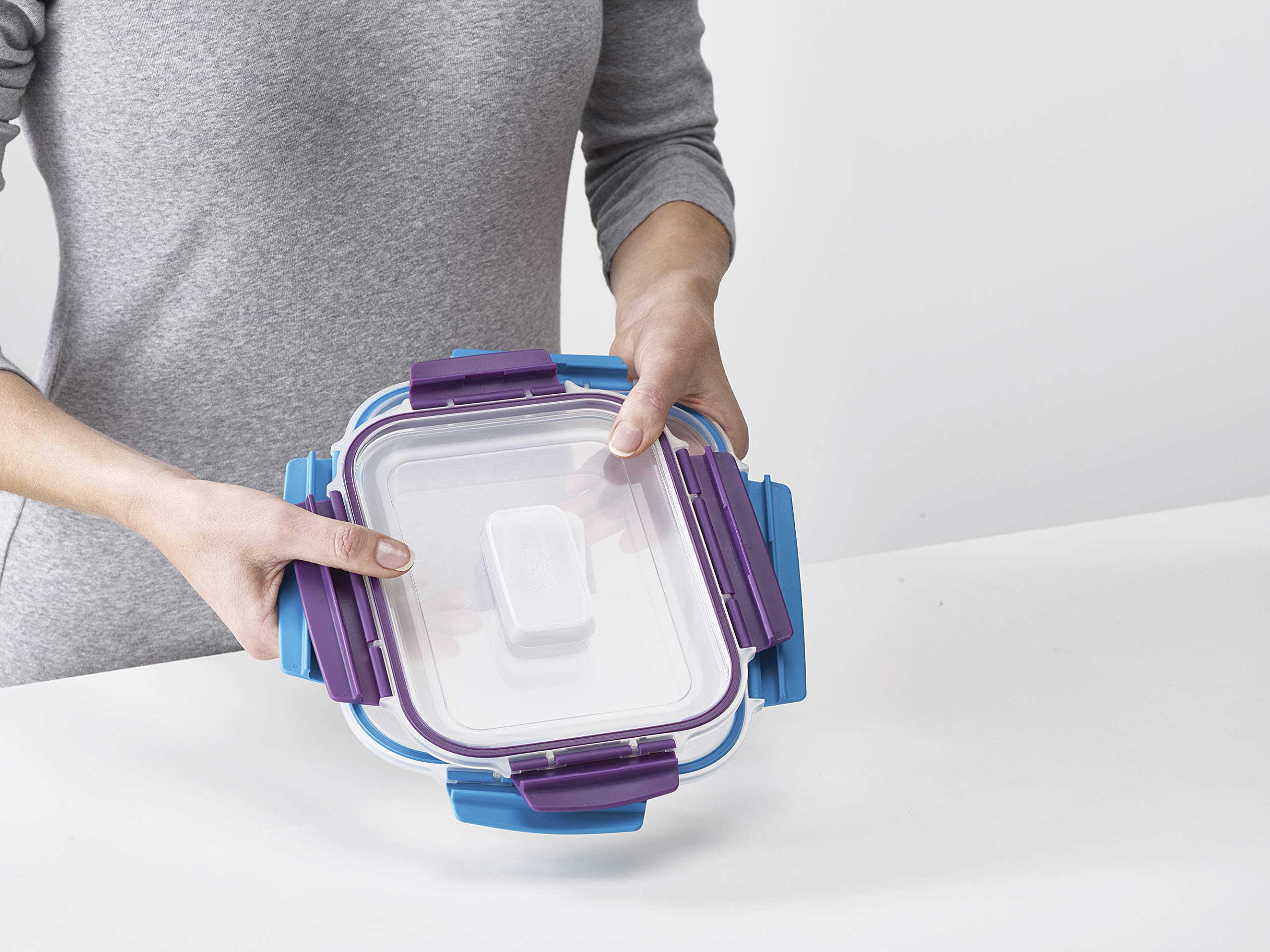 Joseph Joseph Nest Lock Plastic Food Storage Container Set with Lockable Airtight Leakproof Lids, 10-Piece, Multi-Color