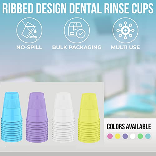 Pruvade Disposable Cups | 50 Pack | 5 oz Plastic Cups, Small Bathroom Cups Perfect as Medicine, Water, Rinsing, Mouthwash Cups, Party Cups, Dental Cups, Multicolor Cups for Kids | Pink Cups