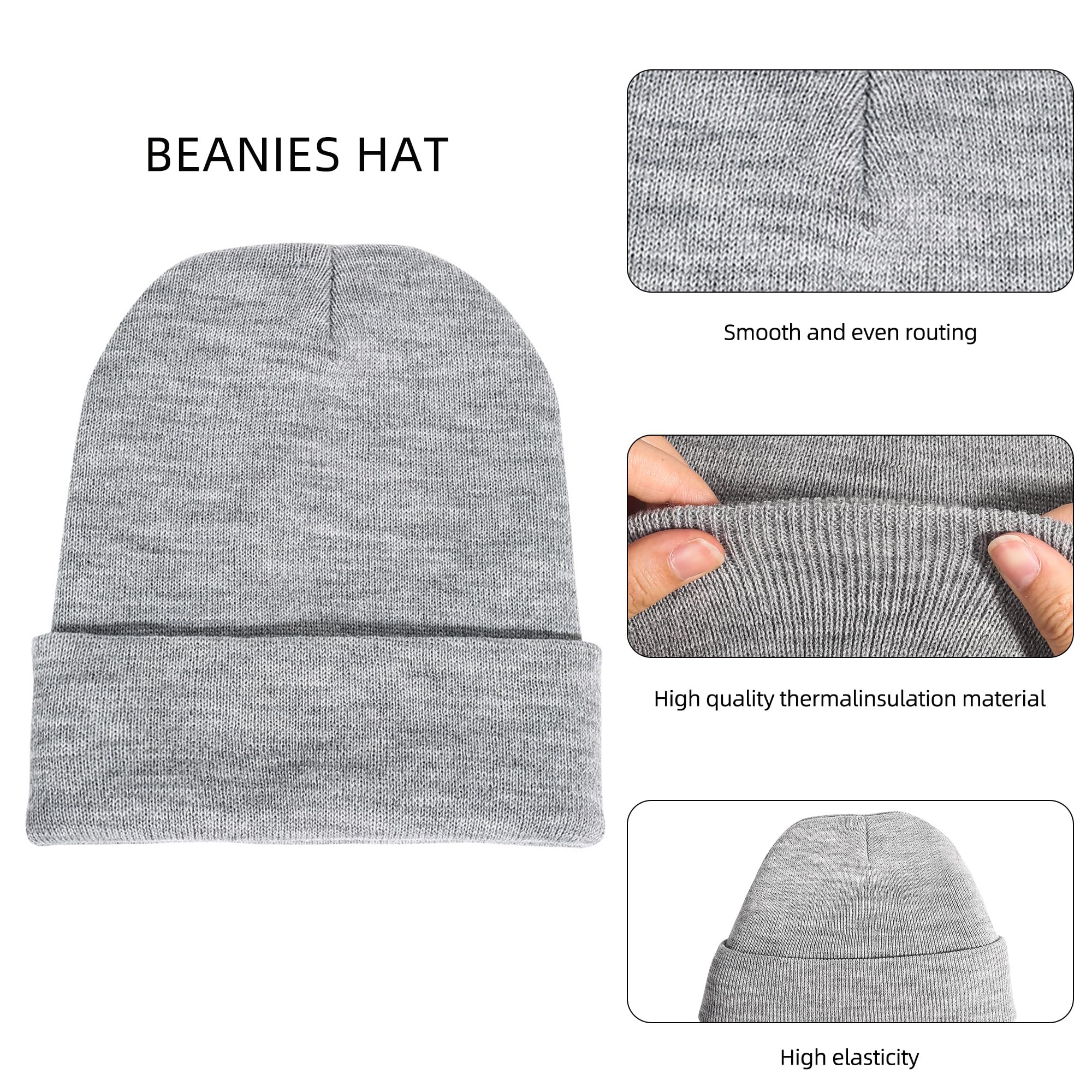 Gelante Men Women Warm Knit Cuffed Plain Beanie Hat Skull Cap. 2040A-1PC-Copper