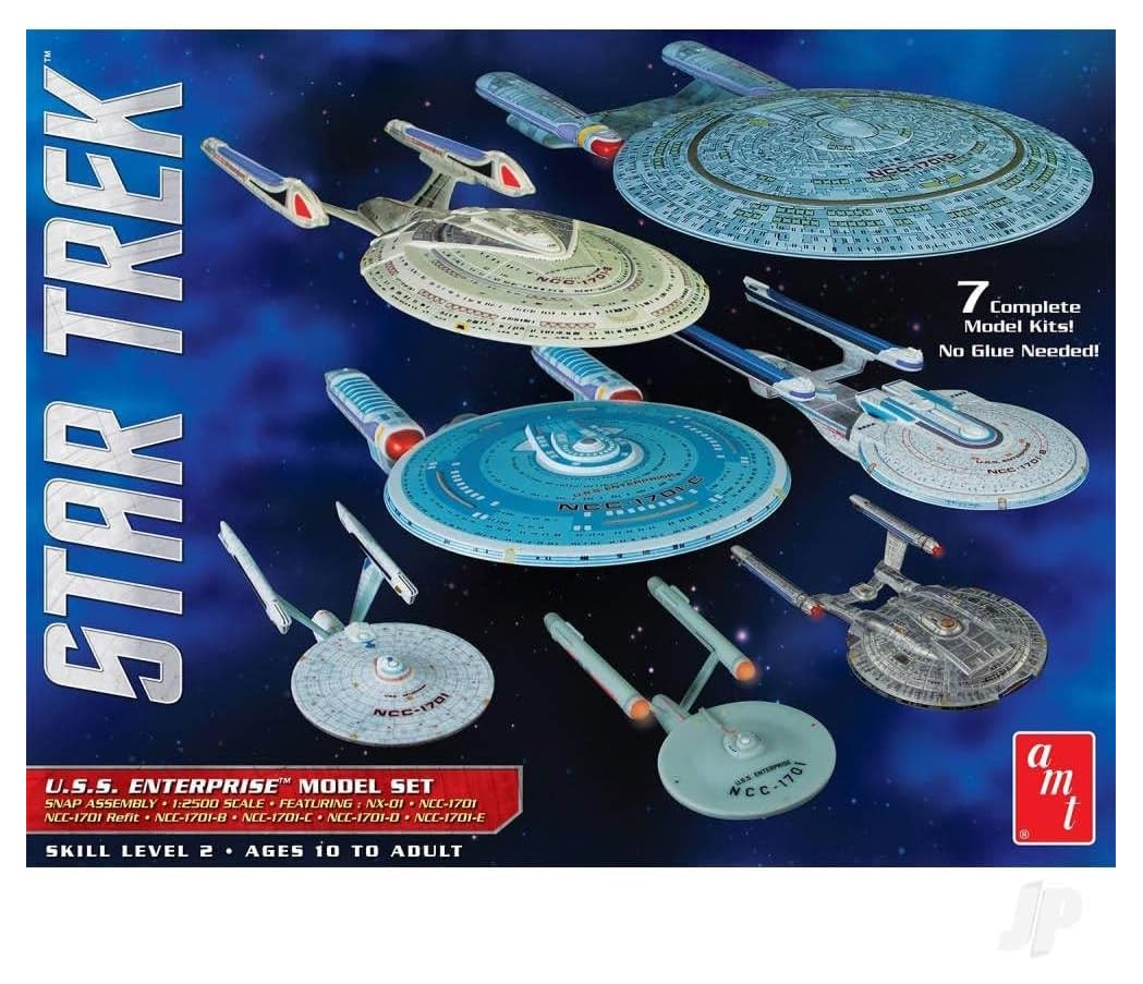 AMT Star Trek U.S.S. Enterprise Box Set 1:2500 Scale Snap Model Kit