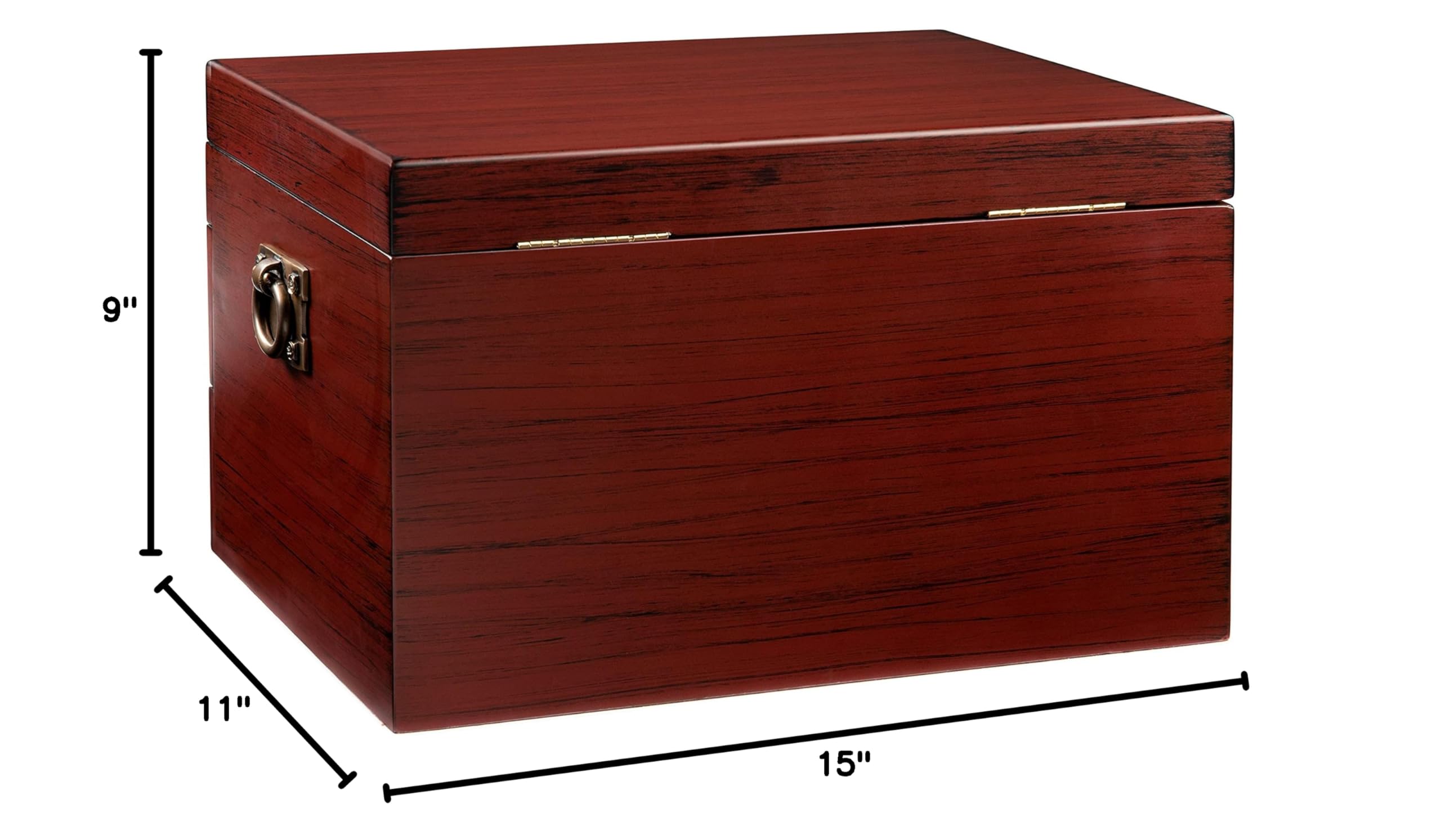 Royalty Art Fine Silverware Storage Box with Pull Out Drawer, 15” x 11”, Large Kitchen Counter Organizer for Flatware and Utensils, Decorative Home Decor