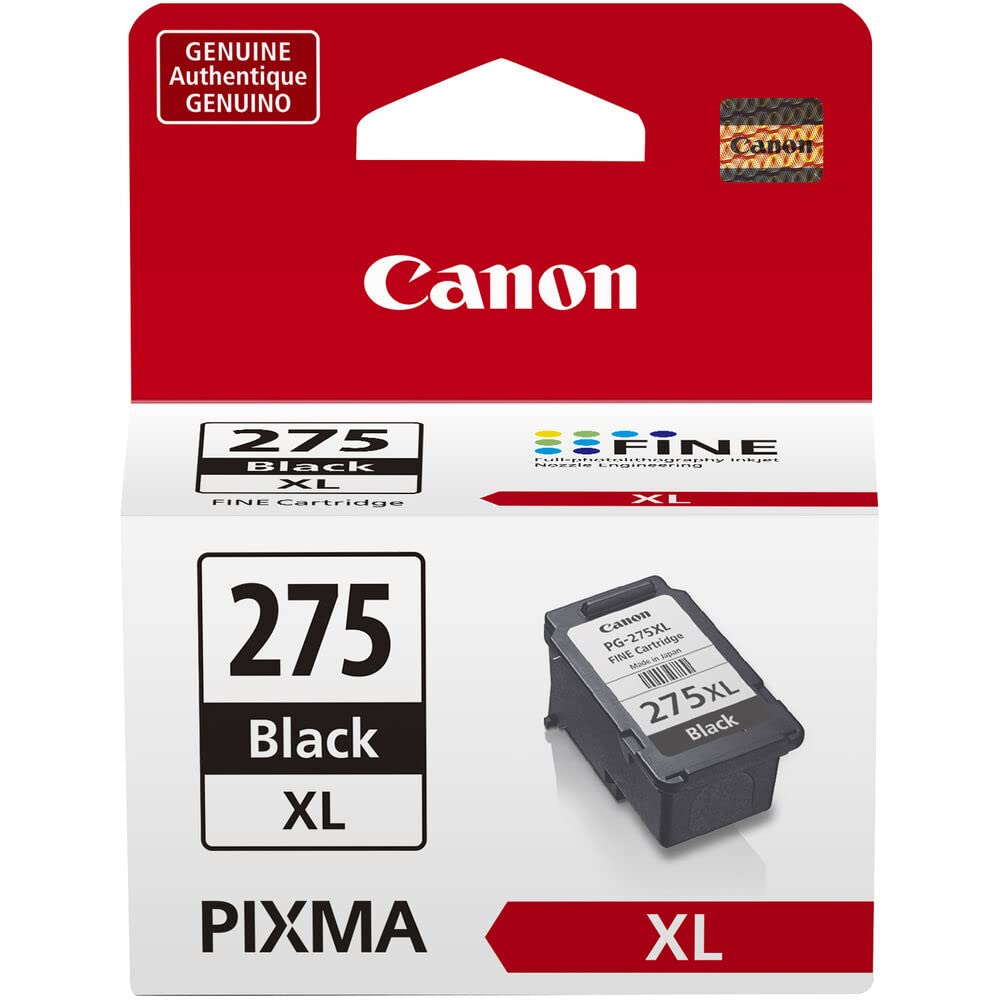 Canon PG-275 XL Black and Canon CL-276 Color Ink Cartridges (Retail Packaging)