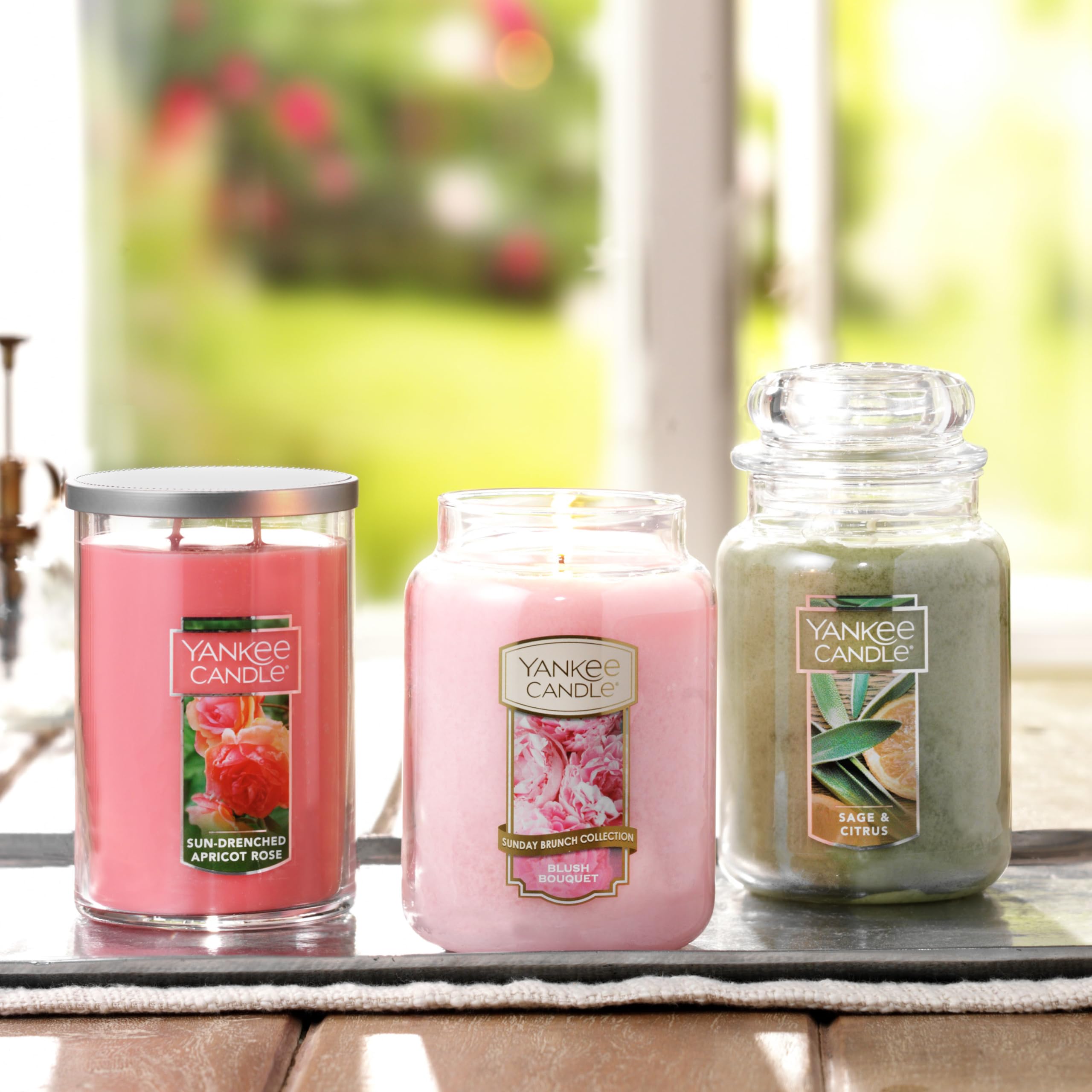 Yankee Candle Sage & Citrus Scented, Classic 22oz Large Jar Single Wick Candle, Over 110 Hours of Burn Time