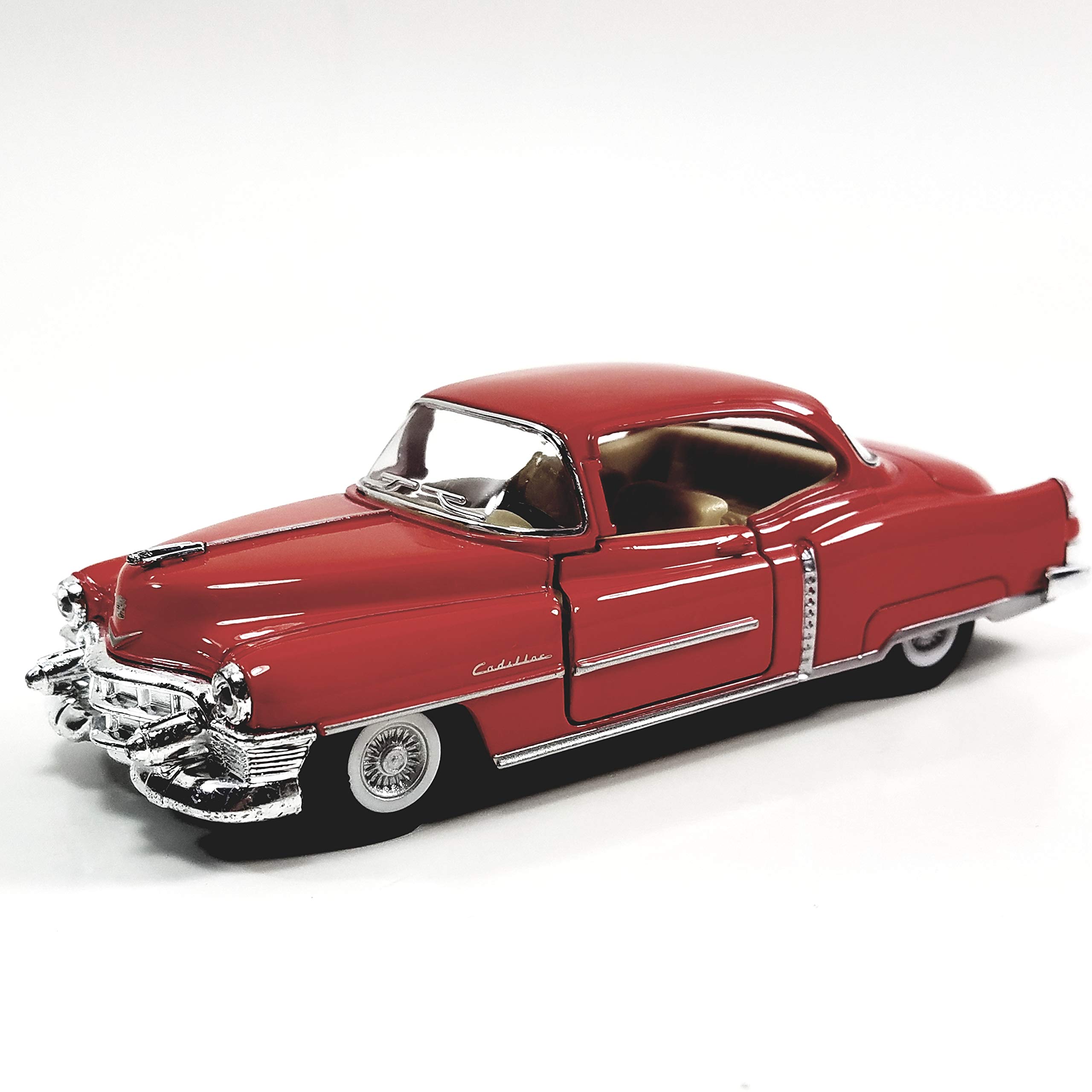 Kinsmart Cadillac Series 62 1953 Cherry Red 2 Door Coupe 1/43 O Scale Diecast Car