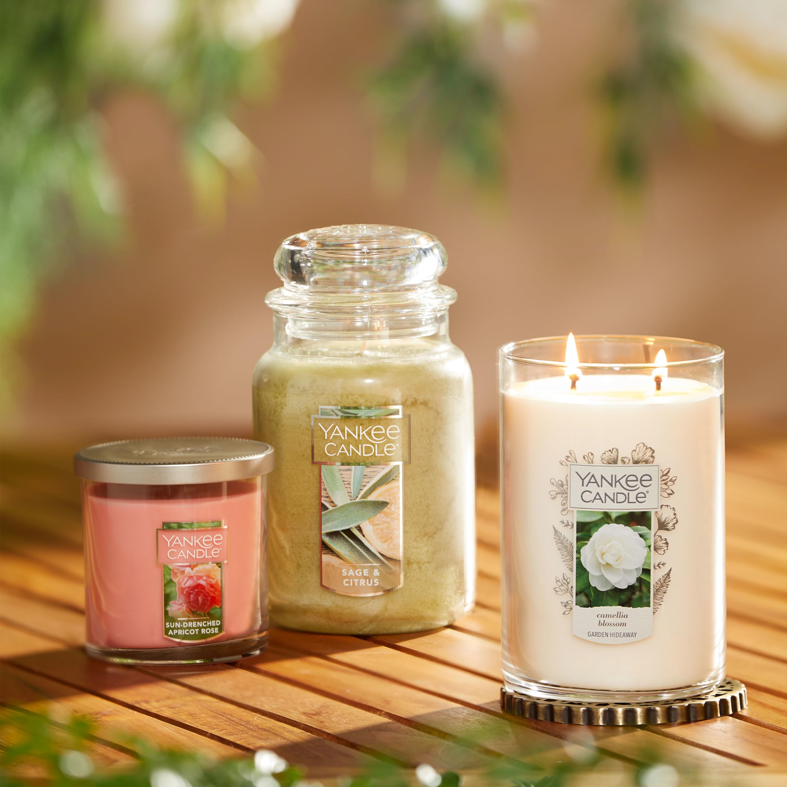 Yankee Candle Sage & Citrus Scented, Classic 22oz Large Jar Single Wick Candle, Over 110 Hours of Burn Time