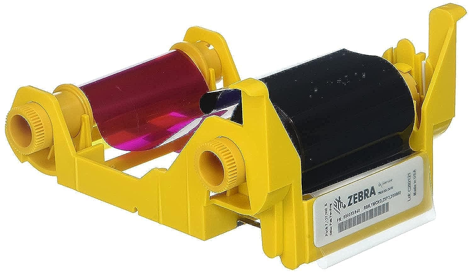 Zebra 800033-840 True Colours iX Series YMCKO Color Ribbon for ZXP Series 3 Card Printers. 200 Prints.
