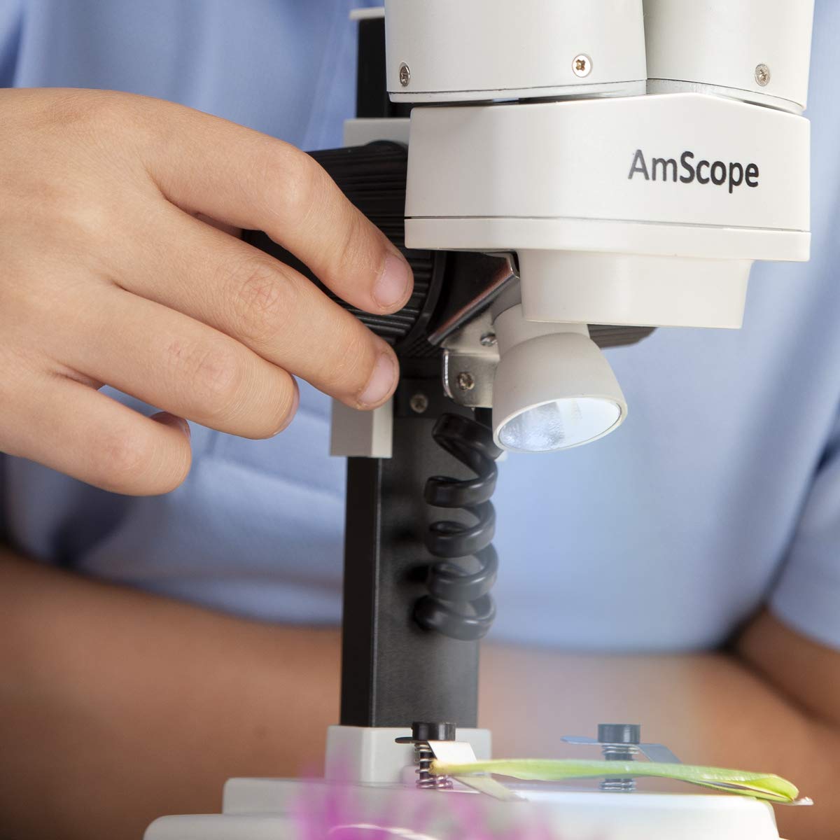 AmScope Kids SE100-Z Portable Stereo Microscope 20X-40X