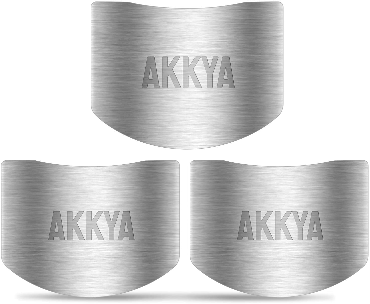 Akkya Finger Guards for Cutting Stainless Steel Finger Protector Kitchen Tool Chef Knife Cutting Finger Guard Knife for Food Chopping Cutting Avoid Hurting 3 Pack