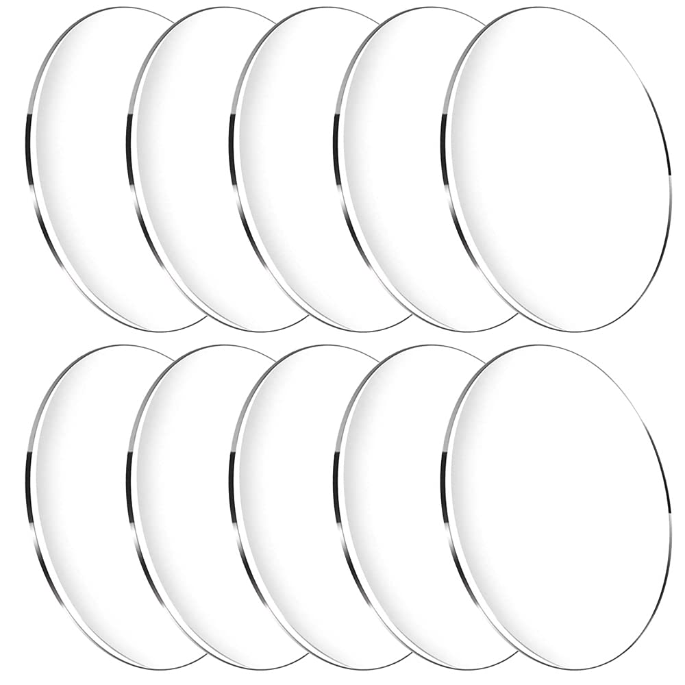 10 Pieces Clear Circle Acrylic Sheet, 1/8" Thickness, 5 Inch Plexiglass Circle Acrylic Disc Transparent Round Acrylic Blank Sign for Name Cards, Cricut Cutting, Painting and DIY Projects