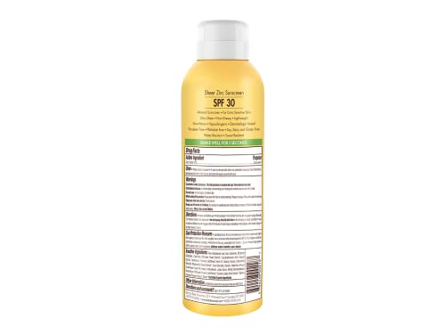 Babo Botanicals Sheer Zinc Continuous Spray Sunscreen SPF 30 with 100% Mineral Active, Water-Resistant, Fragrance-Free, Vegan, for Babies, Kids or Sensitive Skin - 6 Oz. - 1-Pack