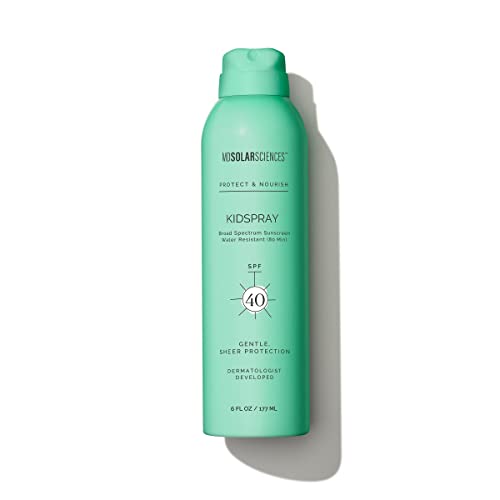 MDSolarSciences KidSpray SPF 40 β Quick Dry Water-Resistant Kids Sunscreen Spray - Broad Spectrum Face and Body UV Protection β Fragrance Free Vegan Sunscreen for Kids, 6 Fl Oz