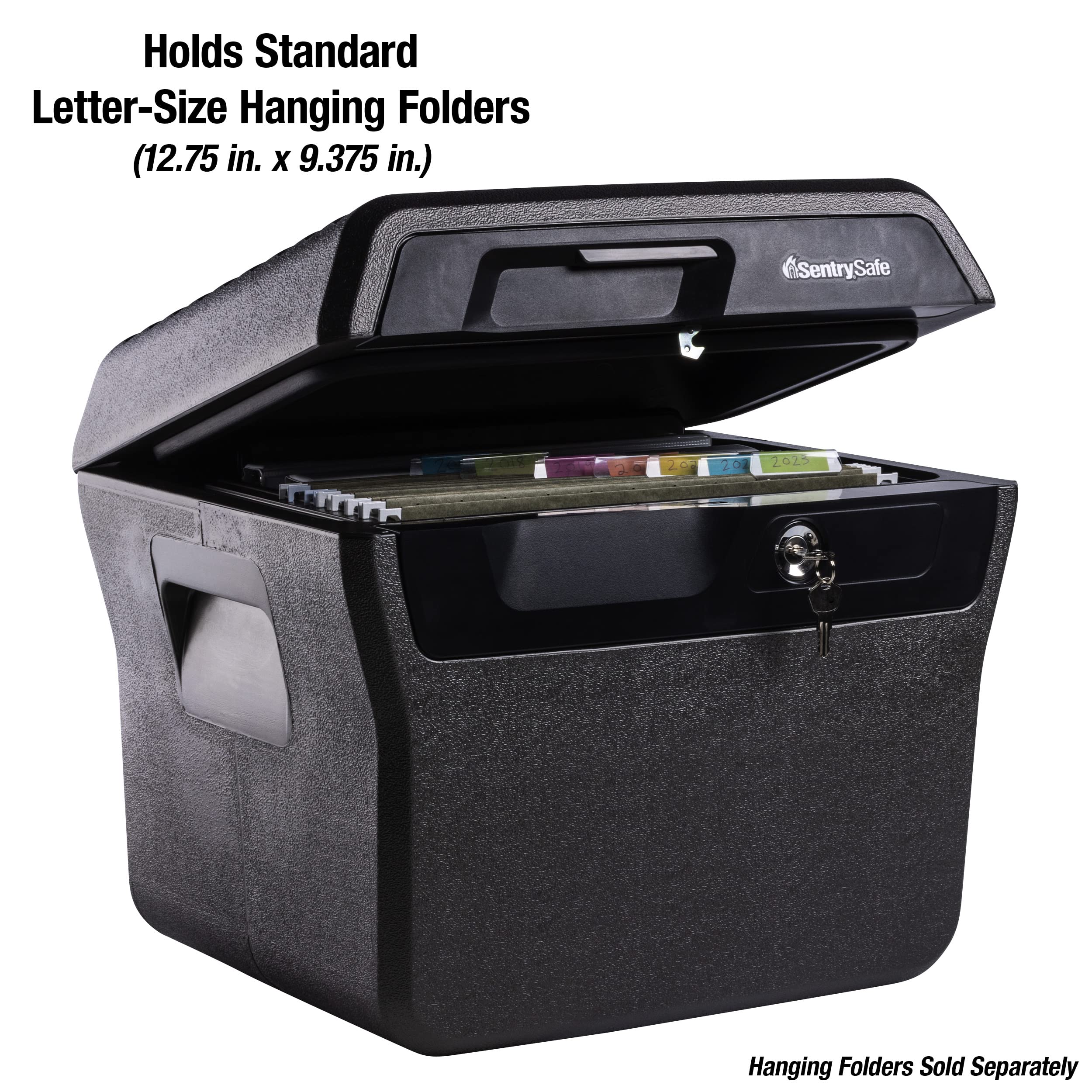 SentrySafe Fireproof and Waterproof Safe Box with Key Lock, File Safe with Carrying Handle for Documents, 0.66 Cubic Feet, 14.1 x 16.6 x 13.8 Inches, FHW40100