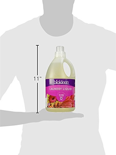 Biokleen Natural Laundry Detergent - 128 HE Loads - Liquid, Concentrated, Eco-Friendly, Non-Toxic, Plant-Based, No Artificial Fragrance or Preservatives, Citrus Essence