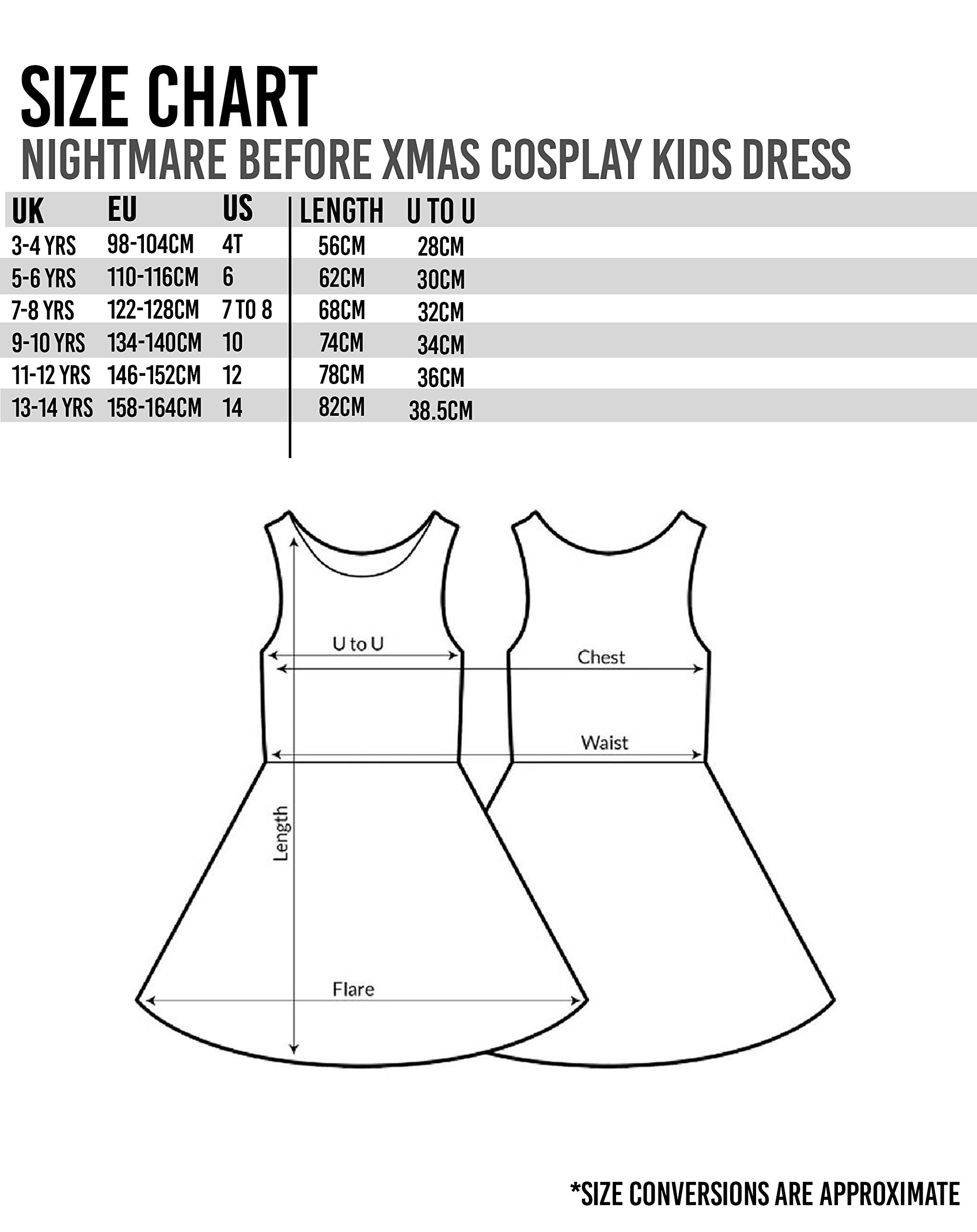 Nightmare Before Christmas Dress Girls Sally Cosplay Fancy Dress Up 3-4 Years Multicoloured
