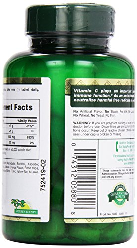 Nature's Bounty, C-500 mg Delicious Chewable w/ Rose Hips Tablets, 90 ct