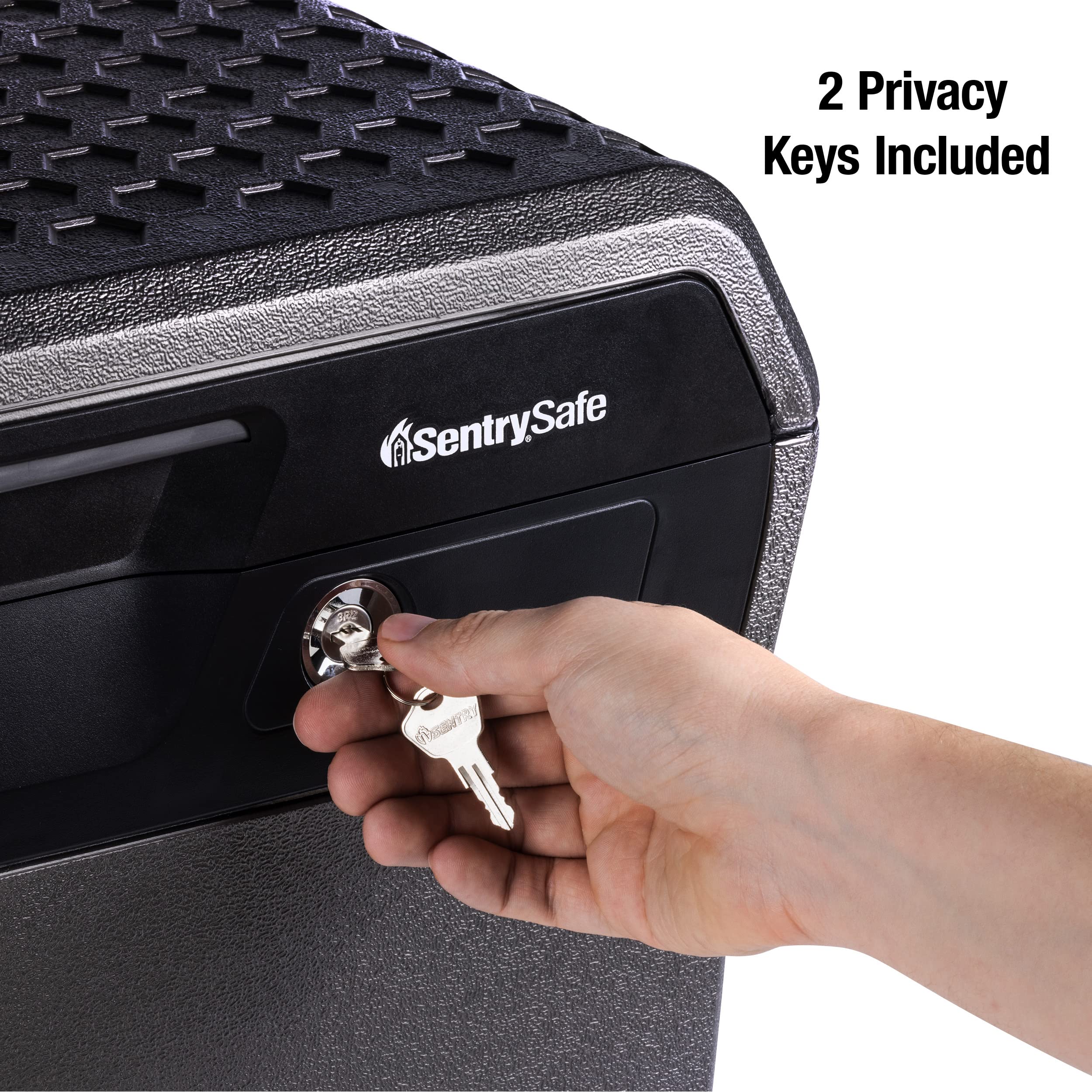 SentrySafe Fireproof and Waterproof Safe Box with Key Lock, File Safe with Carrying Handle for Documents, 0.66 Cubic Feet, 14.1 x 16.6 x 13.8 Inches, FHW40100