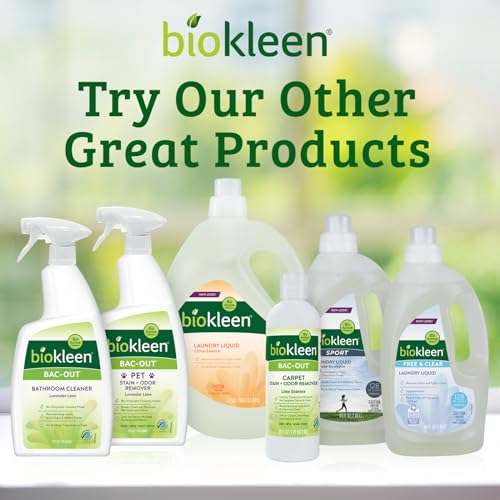 Biokleen Natural Laundry Detergent - 128 HE Loads - Liquid, Concentrated, Eco-Friendly, Non-Toxic, Plant-Based, No Artificial Fragrance or Preservatives, Citrus Essence