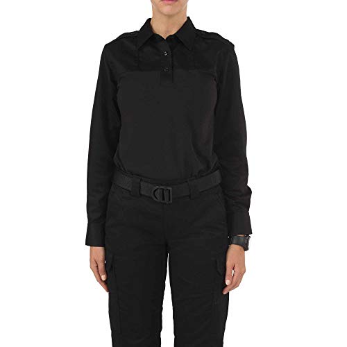 5.11 Tactical Womens PDU Rapid Shirt - Short Sleeves, Dual Fabric - Small, Black
