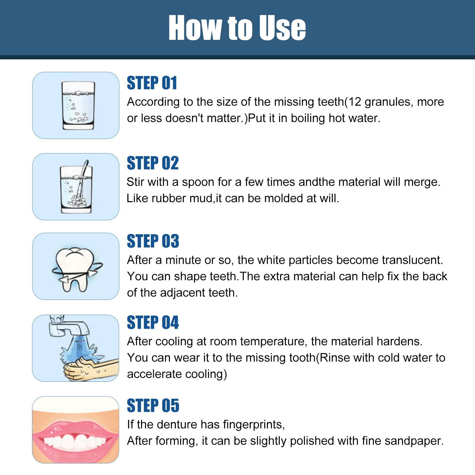 Tooth Repair Kit, Moldable Tooth Replacements Kit for Fixing, Dental Care Kit Filling Fake Teeth DIY at Home, Restoring Your Confident Smile