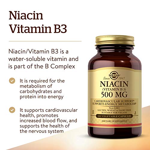 SOLGAR Niacin 500 MG, 100 CT