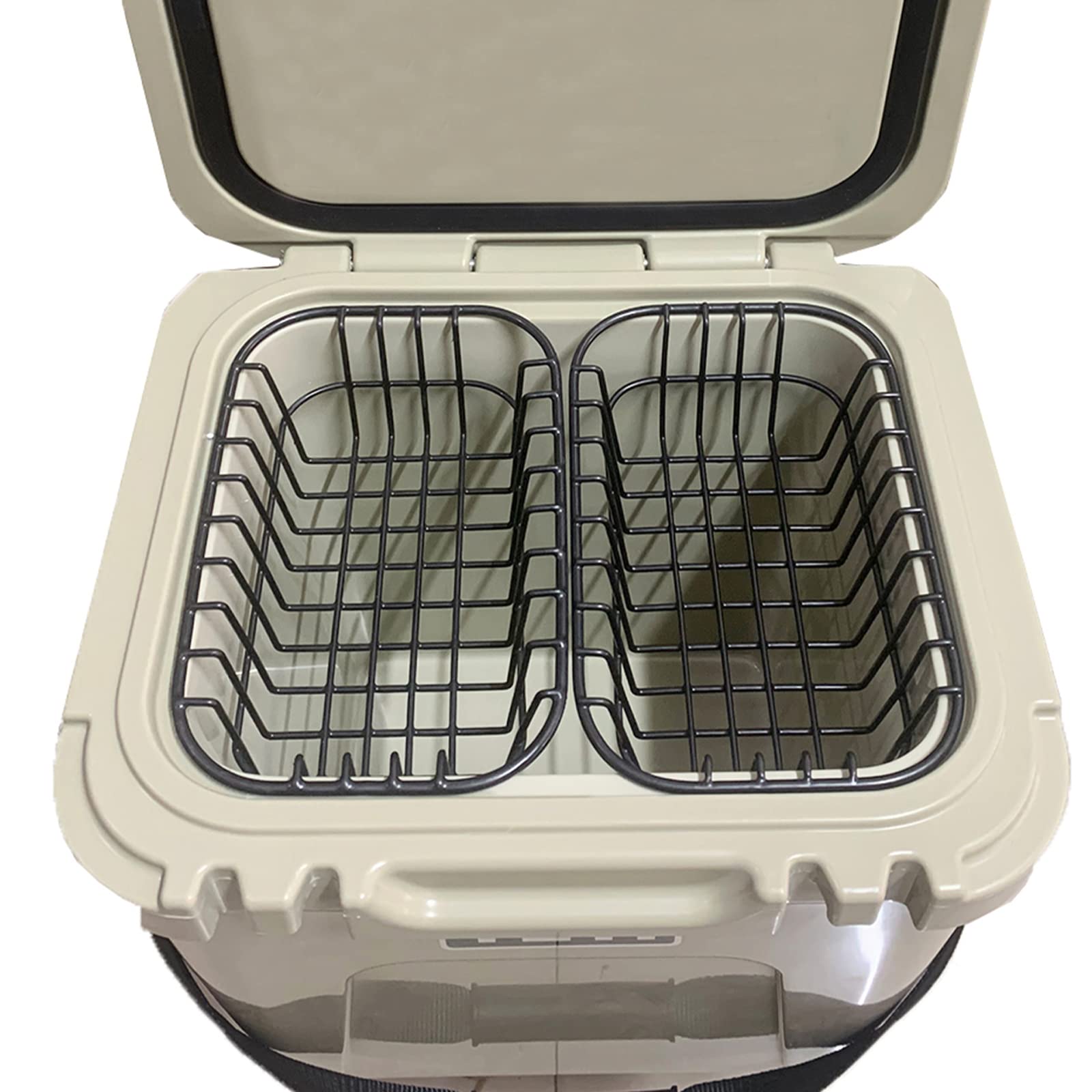CORRBPEN Cooler Basket for YETI Roadie 24,Keep Smaller Items Dry and Stay Goods High,YETI Roadie 24 Accessories,YETI Ice Compatible with YETI Cooler Accessories,Good to Hold Fruit,Utensils,etc(2-Pack)