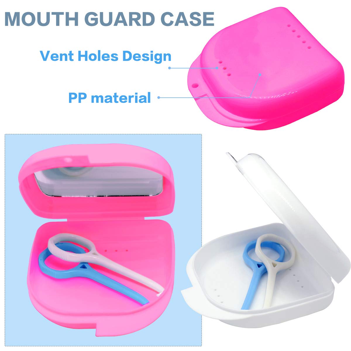 Aligner Remover tool with Retainer Case With Vent Holes Accessories For Disassembly Of Oral Care (2 pack | pink)