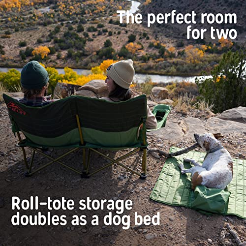 Kelty Loveseat Camping Chair, Canyon Brown/Belluga – Folding Double Camp Chair for Festivals, Camping and Beach Days - Updated 2019 Model …