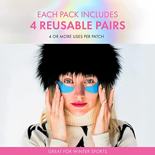 Sun Patch, Reusable Under Eye Sunblock Patches, 100% Silicone Sunscreen Under Eye Patches for UV Protection, Face Stickers with UPF 50, 3 Pack/12 Pairs, 3 Colors
