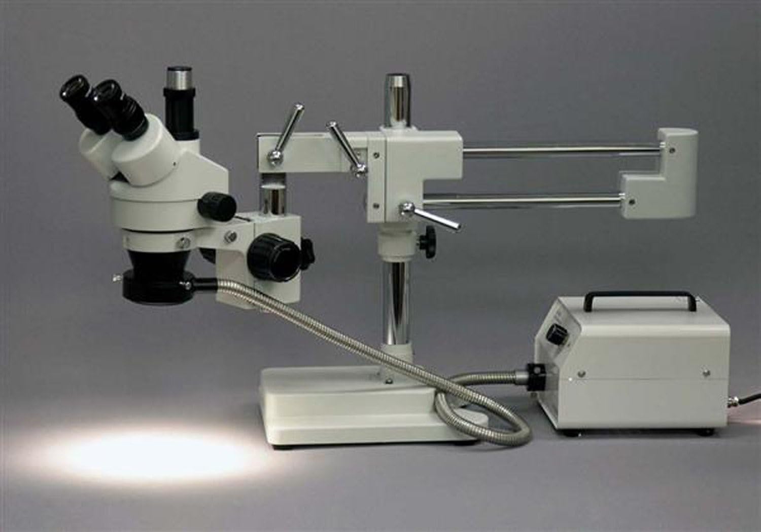 AmScope HL150-AR Microscope Halogen Fiber Optic Ring Illuminator 150W