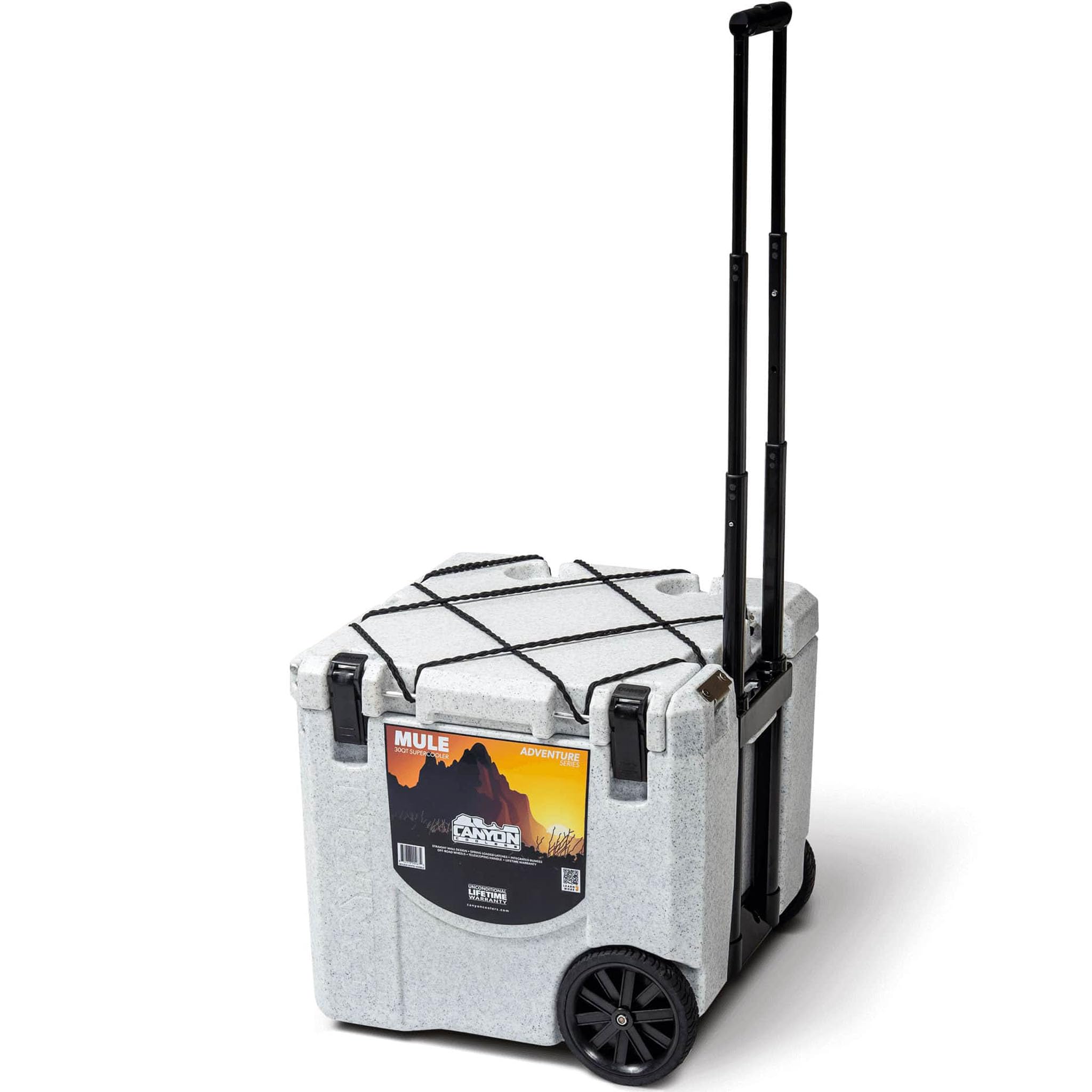 CANYON COOLERS Mule 30 Wheeled rotomolded Cooler-White Marble