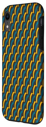 iPhone XR Abstract Yellow and Blue Waves Case