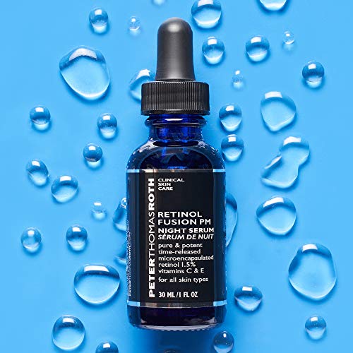 Peter Thomas Roth | Retinol Fusion PM Night Serum | Hydrating Retinol Facial Serum, 1.5% Microencapsulated Retinol for Fine Lines, Wrinkles, Uneven Skin Tone, Texture and Radiance