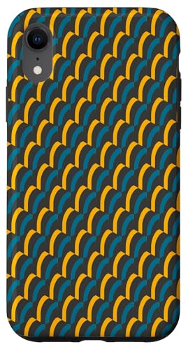 iPhone XR Abstract Yellow and Blue Waves Case