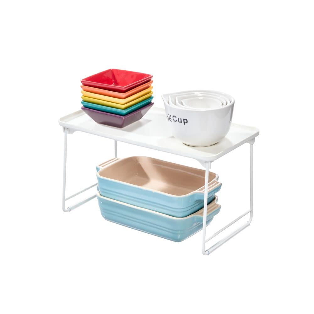 iDesign RPP Wire Shelf Riser, 12.63 x 6.5 x 7, Coconut
