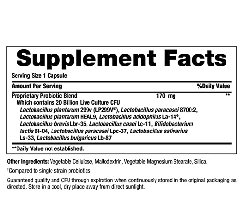 Nature's Bounty Ultra Strength Probiotic 10, Support for Digestive, Immune and Upper Respiratory Health, 70 Capsules