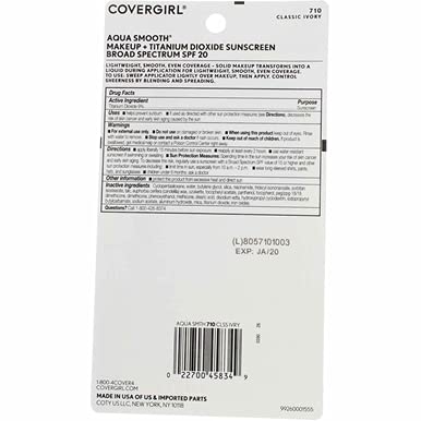 CoverGirl Smoothers Aquasmooth Classic Ivory 710 Compact Foundation -- 2 per case.