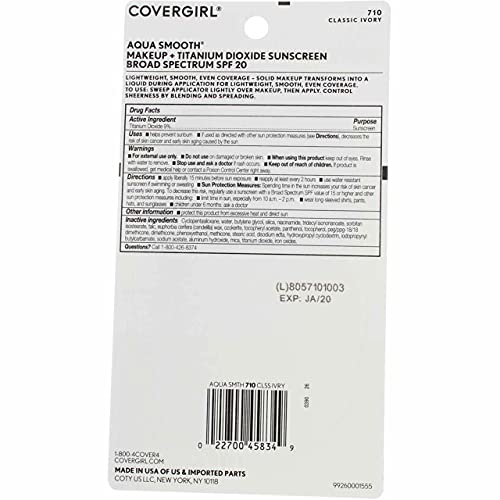CoverGirl Smoothers Aquasmooth Classic Ivory 710 Compact Foundation -- 2 per case.