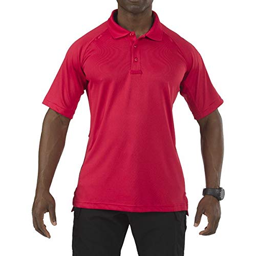 5.11 Tactical Men's Performance Short Sleeve Polo Shirt, Style 71049, Black, 2X-Large