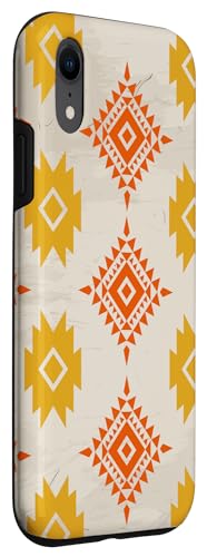 iPhone XR Orange-yellow Western Boho Aztec pattern country Southern Case