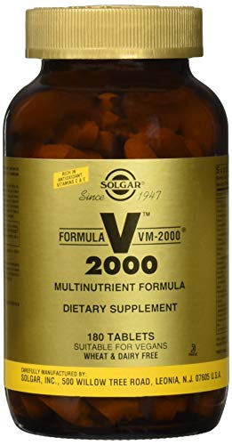 SOLGAR Formula VM-2000 Tablets Multinutrient System, 180 Count