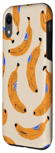iPhone XR Cute Yellow Bananas Tropical Fruit Pattern Case