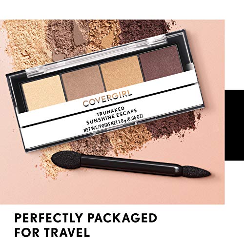 COVERGIRL TruNaked Quad Eyeshadow Palette, Zenning Out, 6 Shades, 0.06 Fl Ounces, Eyeshadow Palette, Eyeshadow, Eyeshadow Makeup, Shimmer Eyeshadow, Fade-Proof Formula, Pigmented Shades