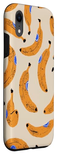 iPhone XR Cute Yellow Bananas Tropical Fruit Pattern Case