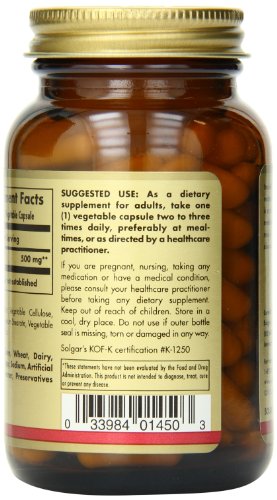 Solgar Inositol Vegetable Capsules, 500 mg, 100 Count