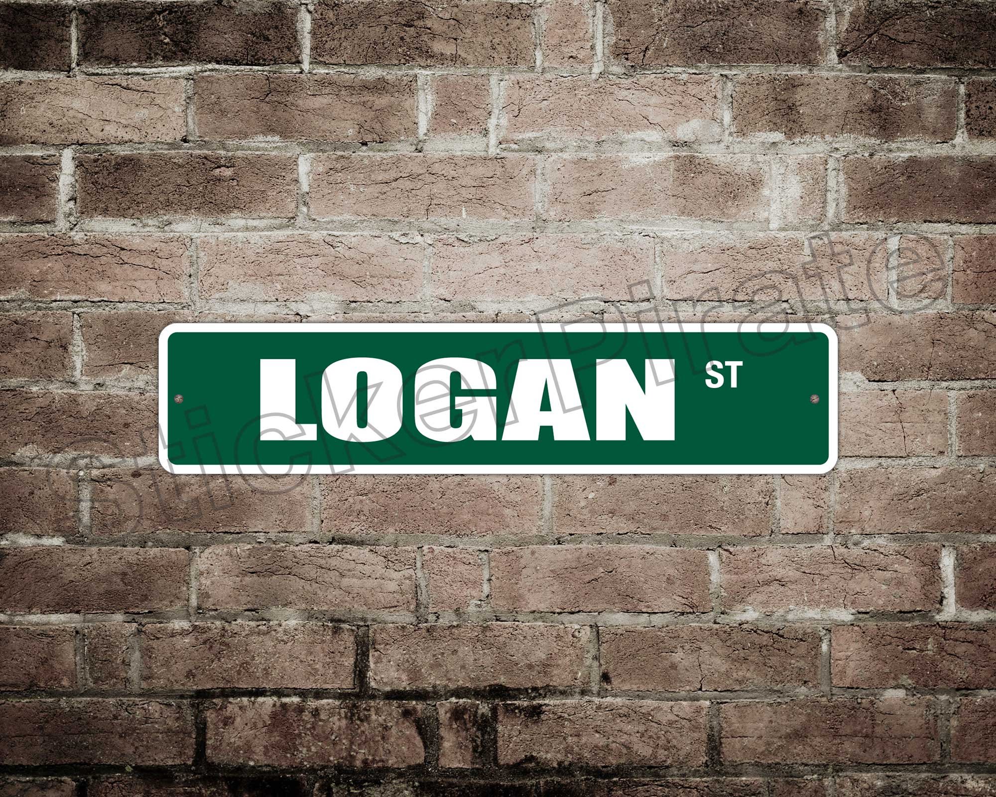 StickerPirate Logan 4" x 18" Novelty Metal Street Sign Aluminum SS 2373