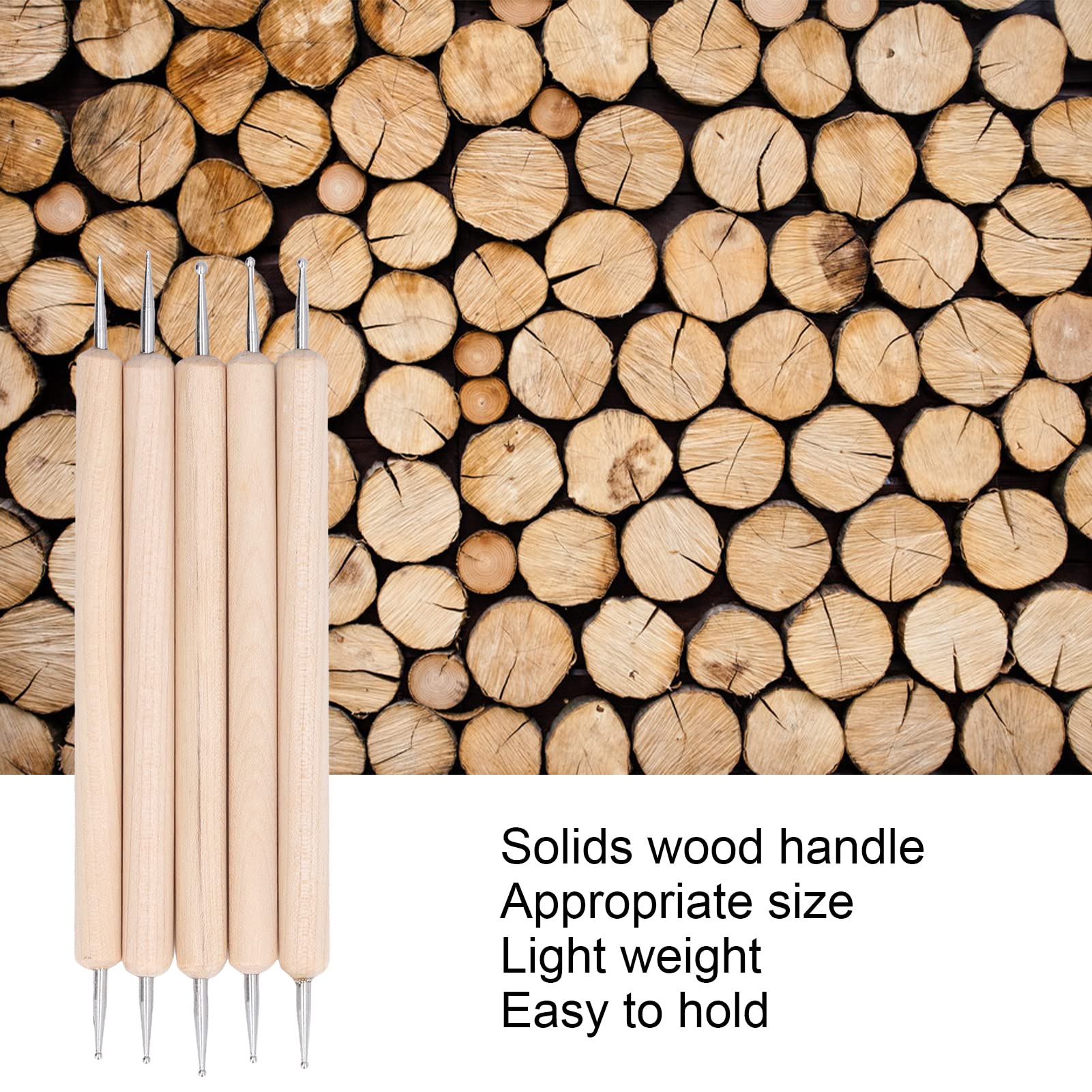 Double End Tracing Dotting Eraser Creasing Pen Dot Drill Pen Tool Beech Pens Set Piece Set Tool Tool Flower 5Pcs Fine Drill Pen for Pom Pencil Drill Pen Labels