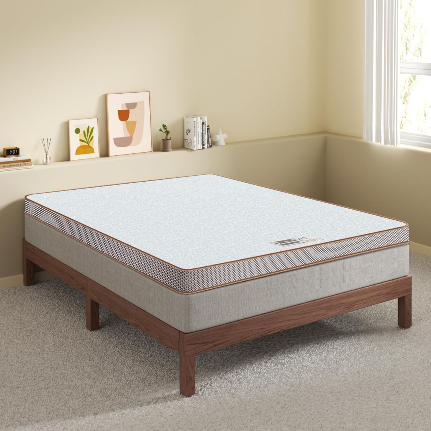 BedStory 4 Inch Memory Foam Mattress Topper Twin - Gel Infused Bed Toppers with Removable Cover and High Density Memory Foam, CertiPUR-US Certified